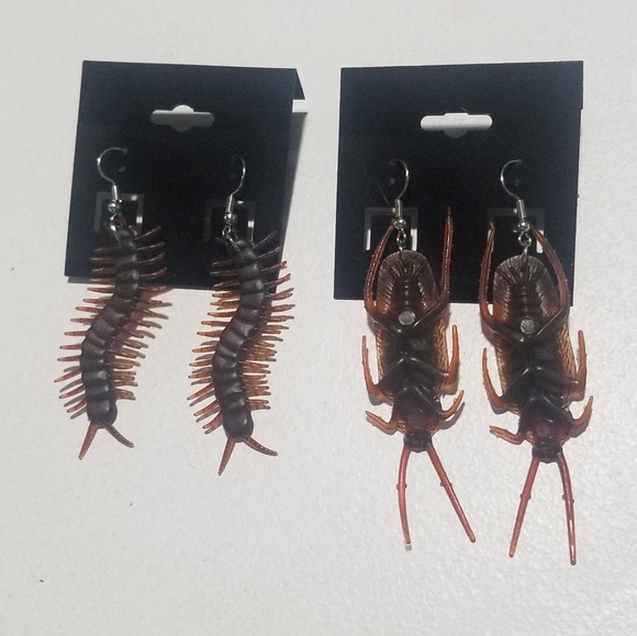 Dolls Kill | Jewelry | Creepy Halloween Punk Cockroach Earrings | Poshmark